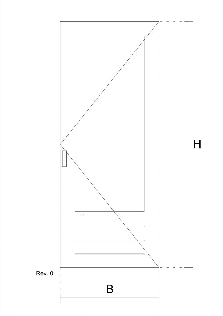 Buitendraaiende stapeldorpeldeur rechts 529 - Kozijnenramendeuren.nl